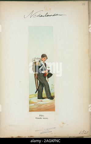 Netherlands dutch holland soldier, 1820.; Netherlands dutch holland ...