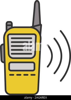 police radio transceiver cartoon vector illustration Stock Vector Image ...