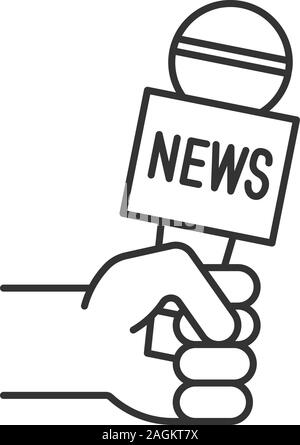 TV journalist isolated line drawing, vector illustration design Stock ...