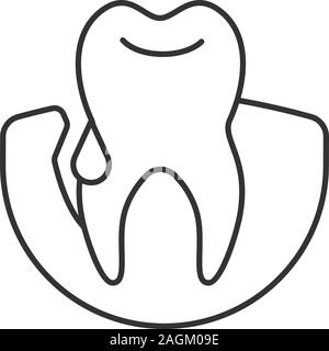 Gum bleeding icon. Gingivitis. Flat design, linear and color styles ...