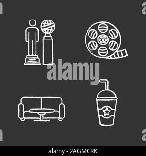 Movie award trophy doodle line icon. Award star isolated doodle drawing ...