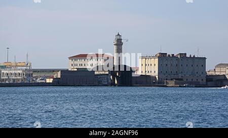 Lighthouse in Trieste Harbour Italy Stock Photo - Alamy
