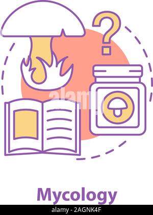 Mycology concept icon. Science idea thin line illustration. Study of ...