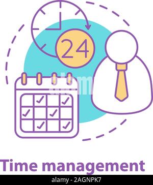 Working hours line icon concept. Working hours vector linear ...