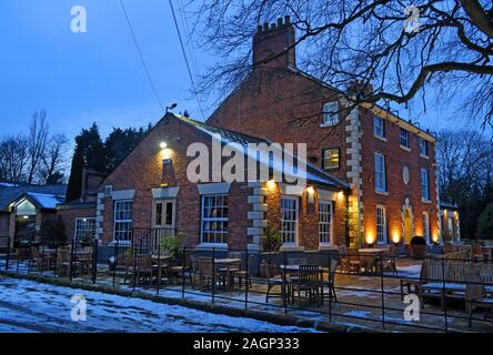 The Partridge at Stretton dusk, country gastropub, Stretton, Warrington ...