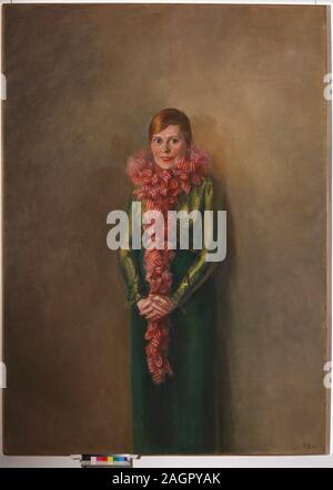 Portrait of Lilya Brik (1891-1978) in golden robe. The scarf designed ...