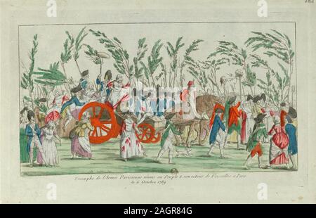 FRENCH REVOLUTION The women's march on Versailles 5 October 1789 Stock ...