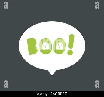 BOO, speech bubble icon, flat style Stock Vector Image & Art - Alamy