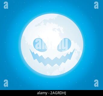 The moon with a scary face Stock Vector Image & Art - Alamy