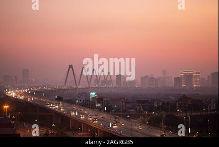 The Nhat Tan Bridge is a cable-stayed bridge crossing the Red River in ...