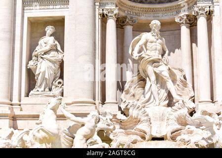 Ancient Roman Sea God. Marble statue of a seated god Stock Photo - Alamy