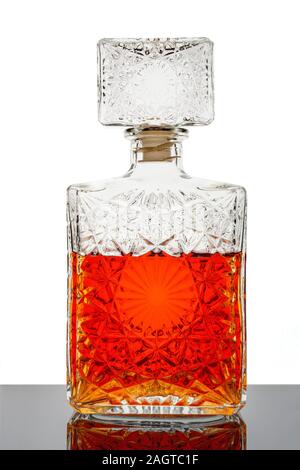 Food photography, wine glass with wine bottle and grapes (Vitis ...