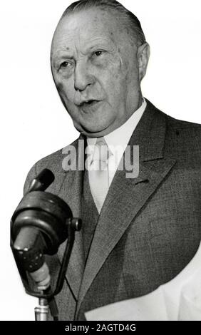 Chancellor of the Federal Republic of Germany Konrad Adenauer, 1950s ...