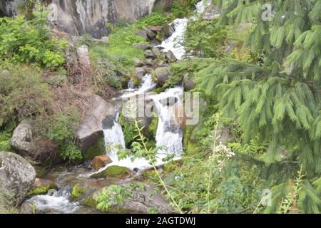 beautiful jogini water falls, a popular tourist attraction of manali ...