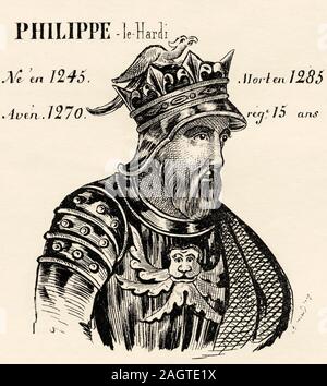 Portrait of Philippe III the Bold (1245 - 1285). King of France from ...