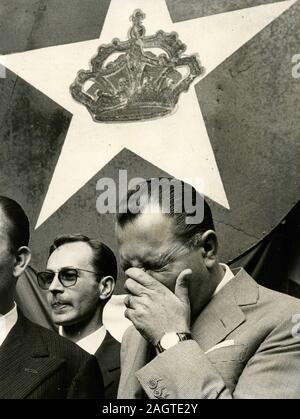 Italian politician Alfredo Covelli of PDI Democratic Italian Party of ...