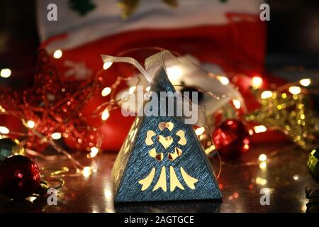 Santa clause Christmas gift bag Stock Photo - Alamy