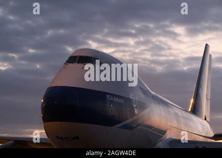 A huge Boeing 747 aircraft, one of the world's most beautiful aircraft ...