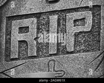 RIP Gravestone Isolated on White Background Stock Photo - Alamy