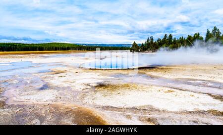 Celestine Pool, Yellowstone National Park Stock Photo - Alamy