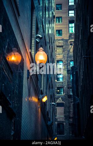 Back alley, Chicago, Illinois, USA Stock Photo - Alamy