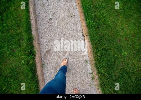 Kneipp barefoot path Stock Photo - Alamy