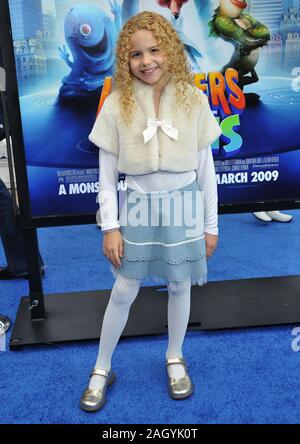 Isabella Acres at the "Monsters Vs. Aliens" Los Angeles Premiere at the ...