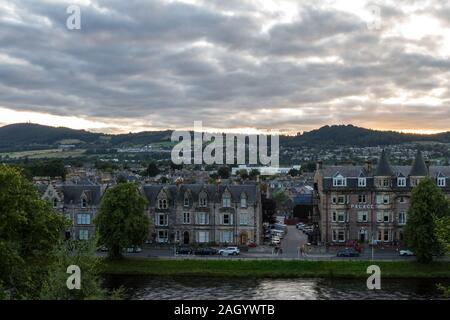Scotland - September 07 2019: View of the city from the Inverness ...