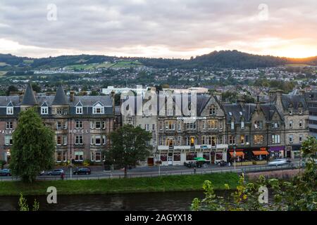 Scotland - September 07 2019: View of the city from the Inverness ...