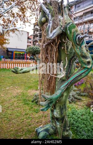 Inside the Enchanted forest at Macedonia Square in Katerini city ...