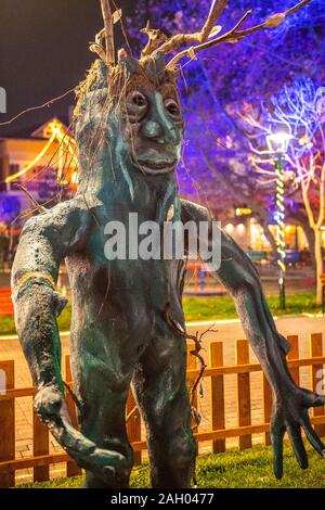 Inside the Enchanted forest at Macedonia Square in Katerini city ...