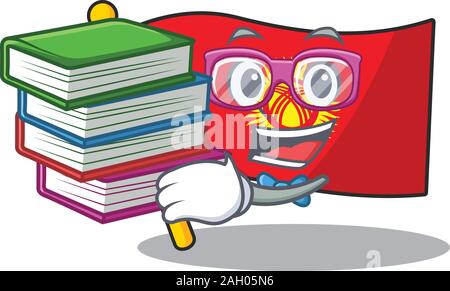 Flag kyrgyzstan Scroll mascot cartoon design with Wink eye Stock Vector ...
