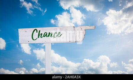 Street Sign the Direction Way to Chance Stock Photo - Alamy
