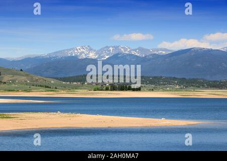 Colorado landscape - Lake Granby view with Rocky Mountains in ...