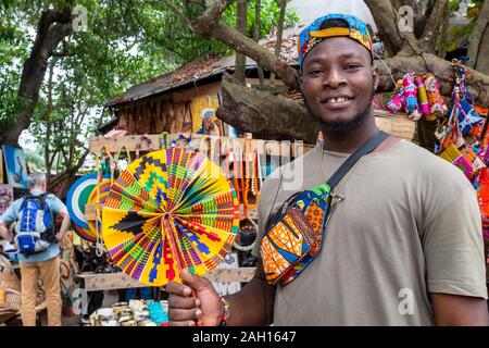 Benin, Cotonou; market, african crafts, painting, african culture Stock ...