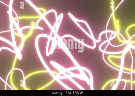 Geometric lines, neon grow lights. For graphic design, catalog, texture ...