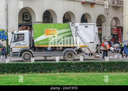 Garbage truck collecting waste in Dar es Salaam Tanzania Stock Photo ...