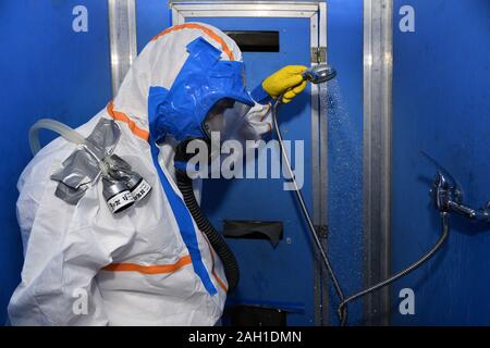 Shower to remove asbestos - Civil engineering - France Stock Photo - Alamy