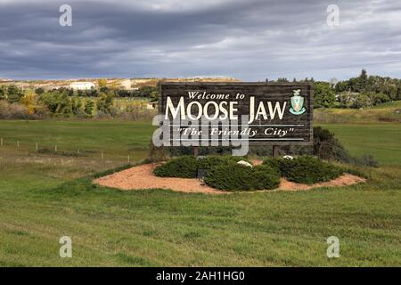 Welcome to Saskatchewan Canada sign Stock Photo - Alamy