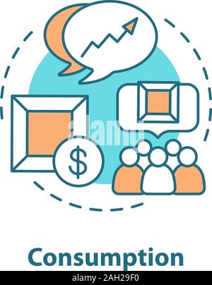 Consumption concept icon. Purchasing idea thin line illustration ...
