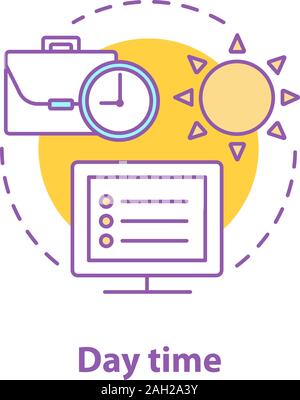 Working hours line icon concept. Working hours vector linear ...