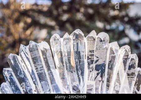 Ice statue made of ice on a frosty winter day Stock Photo - Alamy