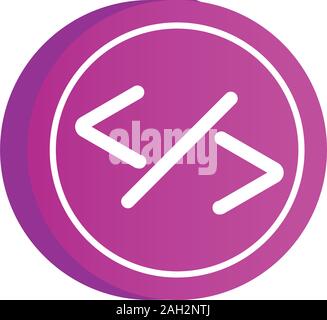 programming symbols in button icon Stock Vector Image & Art - Alamy
