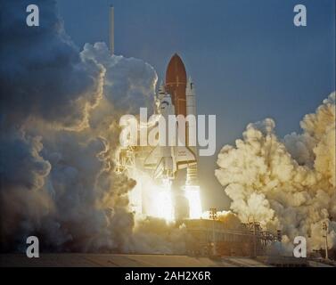 STS-49, the first flight of the Space Shuttle Orbiter Endeavour, lifted ...