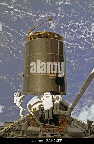 STS-49, the first flight of the Space Shuttle Orbiter Endeavour, lifted ...