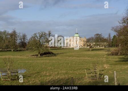 Tyringham Hall, a stately home near Newport Pagnell, Buckinghamshire ...
