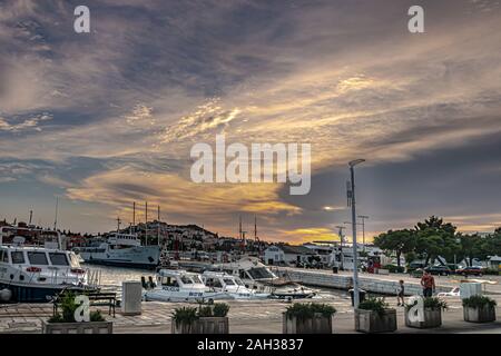 Gruz Harbor at sunset Stock Photo - Alamy