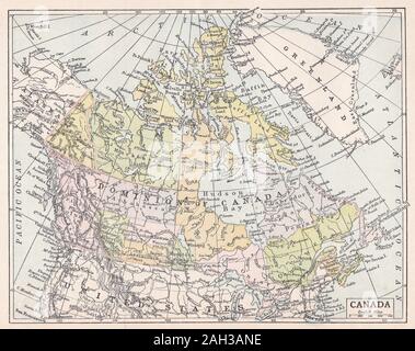 Vintage map of Canada 1930s Stock Photo - Alamy