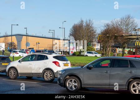 Harp House Roundabout traffic road sign. London Southend Airport ...