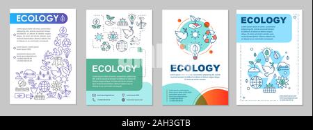 Saving planet brochure template layout. Environmental issues. Flyer ...